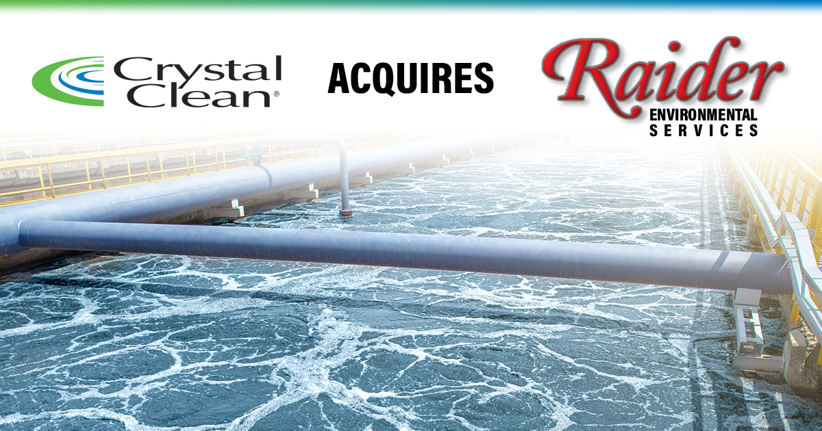 Crystal Clean Acquires Raider Environmental Services | Crystal Clean